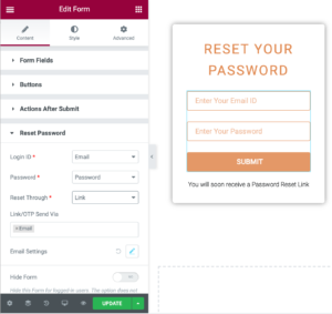 How to Create Elementor Reset Password Form? - Actions Pack